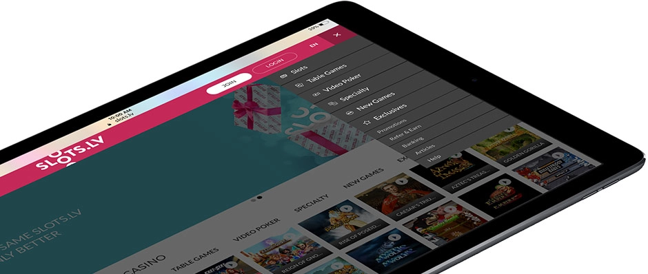 Slots.lv - Features Page